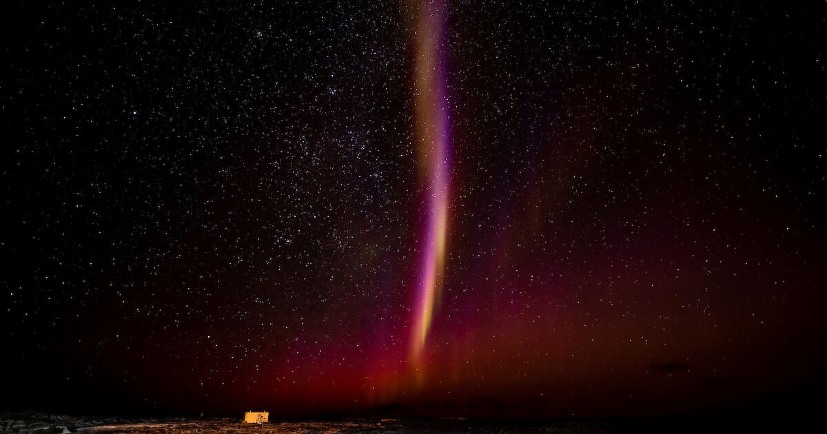 When Barry met Steve: aurora watcher captures rare hot glow over ...